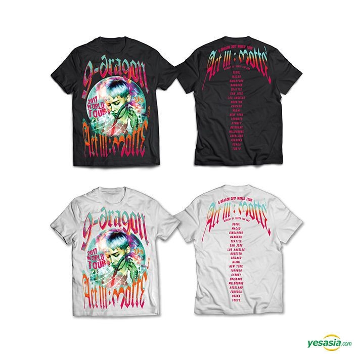 YESASIA: G-DRAGON MOTTE Official Goods - T-Shirt (Type 2) (White ...