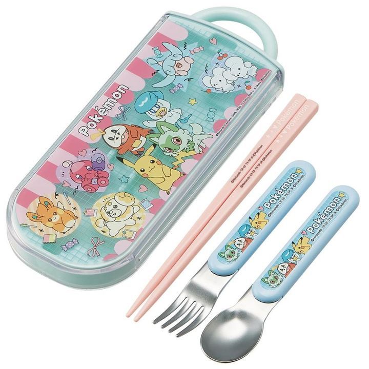 YESASIA: Pokemon Popping Up Cutlery Set with Case - Skater - Lifestyle ...