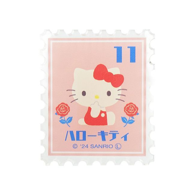 YESASIA: Sanrio Hello Kitty Acrylic Badge (Retro Stamp Series) - OST ...