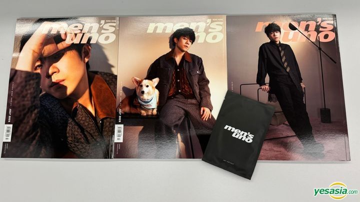 YESASIA: men's uno Hong Kong July 2025 (3 Magazines + gift) (Ian Chan & his pet Gabby Cover ...