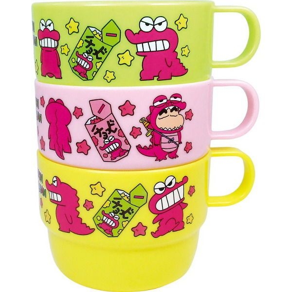 YESASIA: Crayon Shin-Chan Plastic Cup 3P Set (Chocobi) - T'S Factory ...