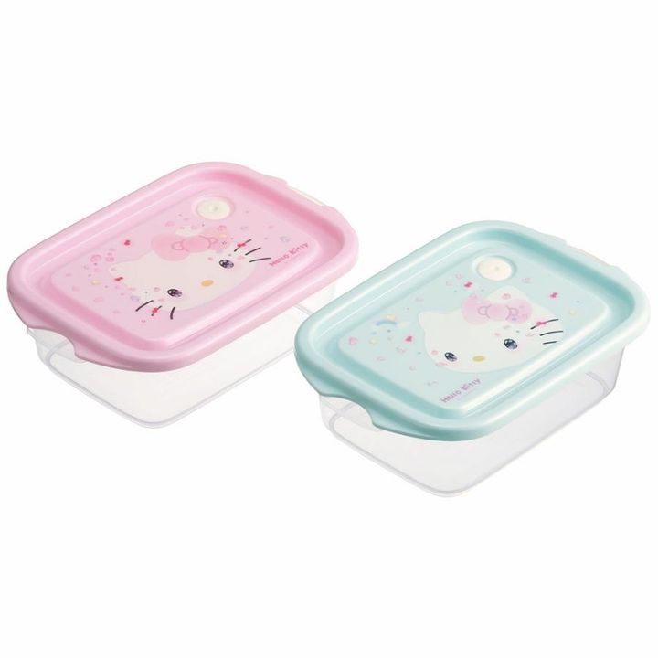 YESASIA: Hello Kitty Food Storage Container 500ml (2 Pieces Set) (The ...