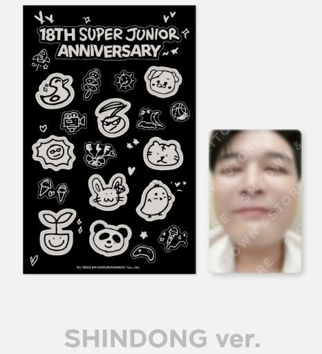 YESASIA: Super Junior 18th Anniversary GLOW-IN-THE-DARK STICKER & Photo ...
