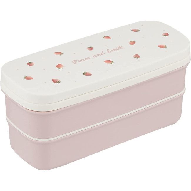 YESASIA: Peace and Smile/Ichigo 2-Tier Lunch Box (340ml+300ml) - OSK - Lifestyle & Gifts - Free ...