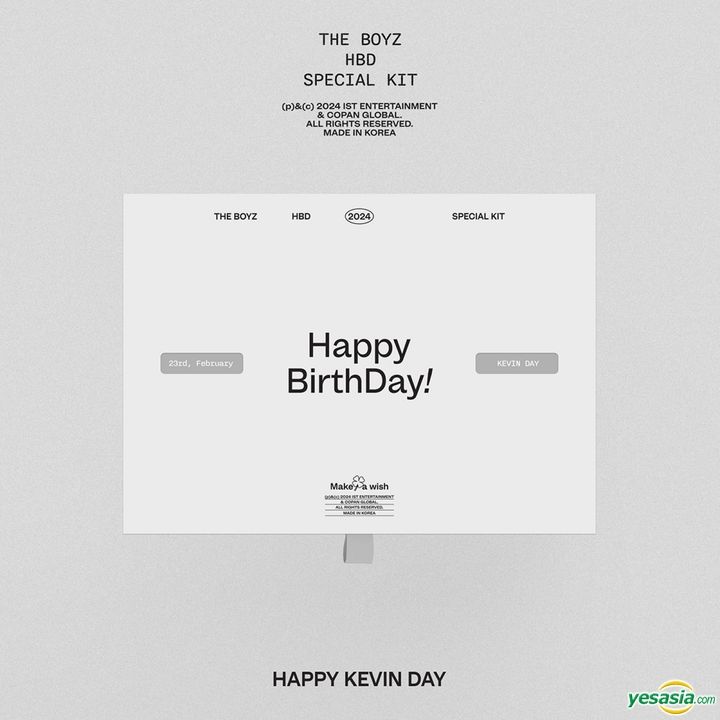 YESASIA: THE BOYZ HBD SPECIAL KIT 'KEVIN DAY' PHOTO/POSTER,GIFTS,MALE STARS,GROUPS,Celebrity ...