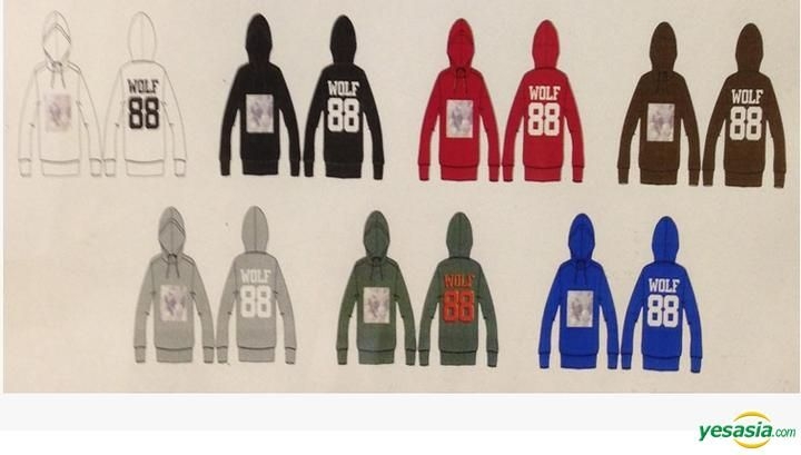 YESASIA: SMTOWN Pop-up Store - EXO - Wolf 88 Hoodie Shirt (Large) (Gray ...