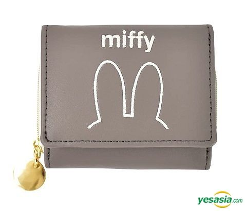 YESASIA: Miffy : Ears Series Compact Wallet (Grey) - Miffy, Marimo ...