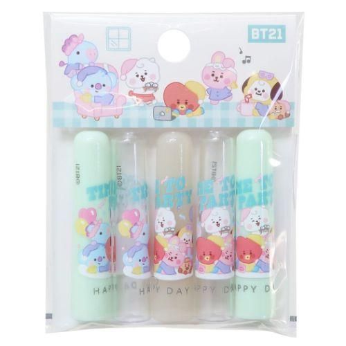 YESASIA: BT21 Pencil Covers Set (5 Pieces) TIME TO PARTY - Kamio Japan ...