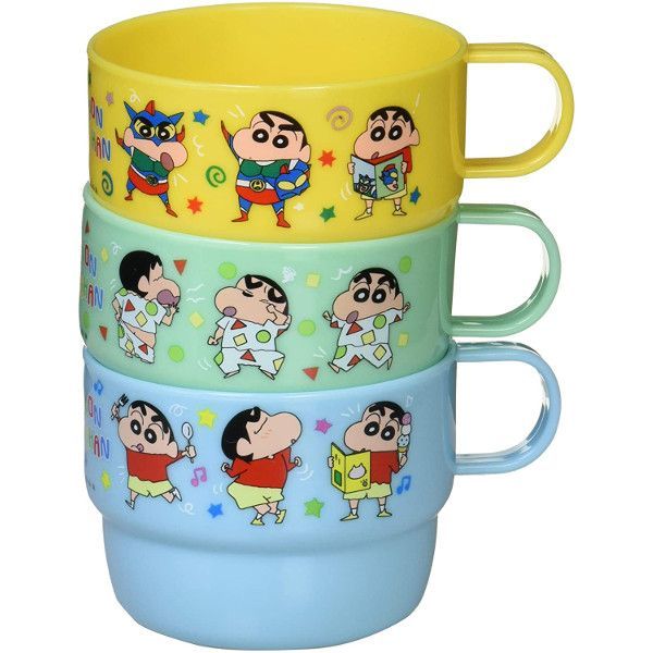 YESASIA: Crayon Shin-Chan Plastic Cup (3 Pieces Set) - T'S Factory ...