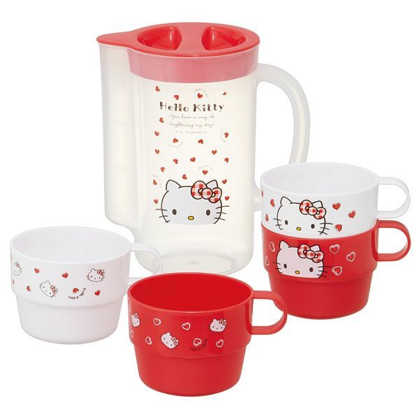 YESASIA: Hello Kitty Stacking Cups 4 Pieces Set with Case - Skater ...