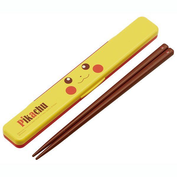 YESASIA: Pikachu Face Chopsticks with Case 18cm - Skater - Lifestyle ...