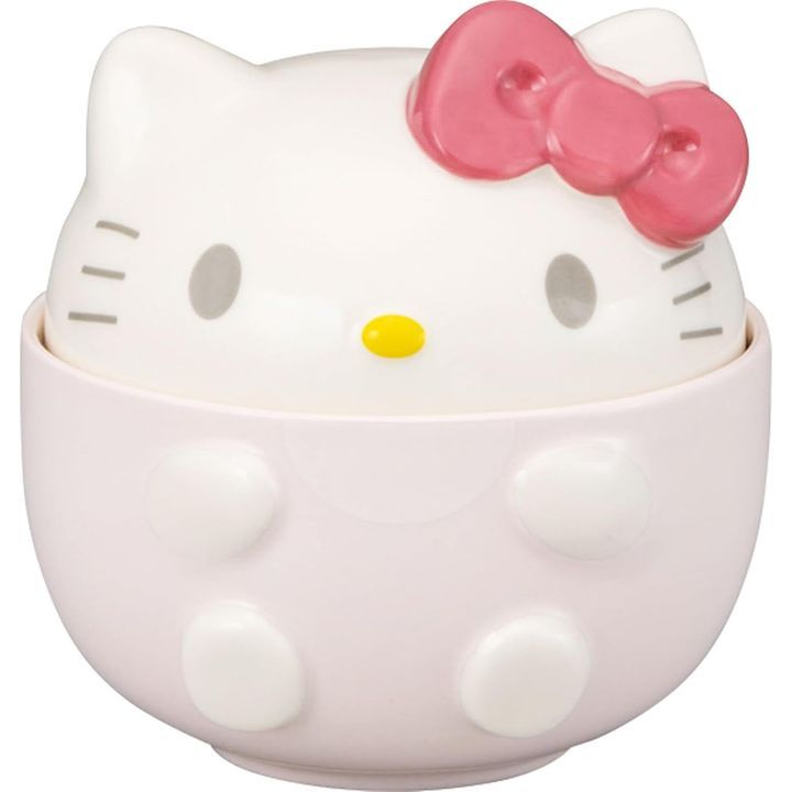 YESASIA: Sanrio Hello Kitty Ceramic Bowl 400ml with Lid - Sunart ...