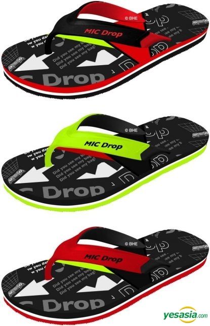 YESASIA: BTS Sandals (MIC Drop) (Type 4) (Neon) PHOTO/POSTER,Celebrity ...