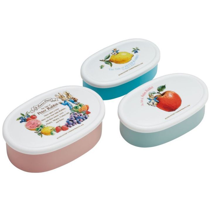 YESASIA: Peter Rabbit Oval Seal Food Container Set (3 Pieces) - Skater ...