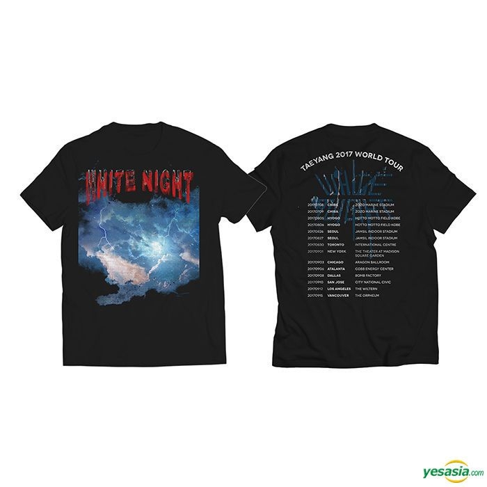 YESASIA: Tae Yang 2017 World Tour WHITE NIGHT Official Goods - T-Shirt ...