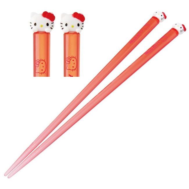 YESASIA: Hello Kitty Mascot Acrylic Chopsticks 21cm - Skater ...