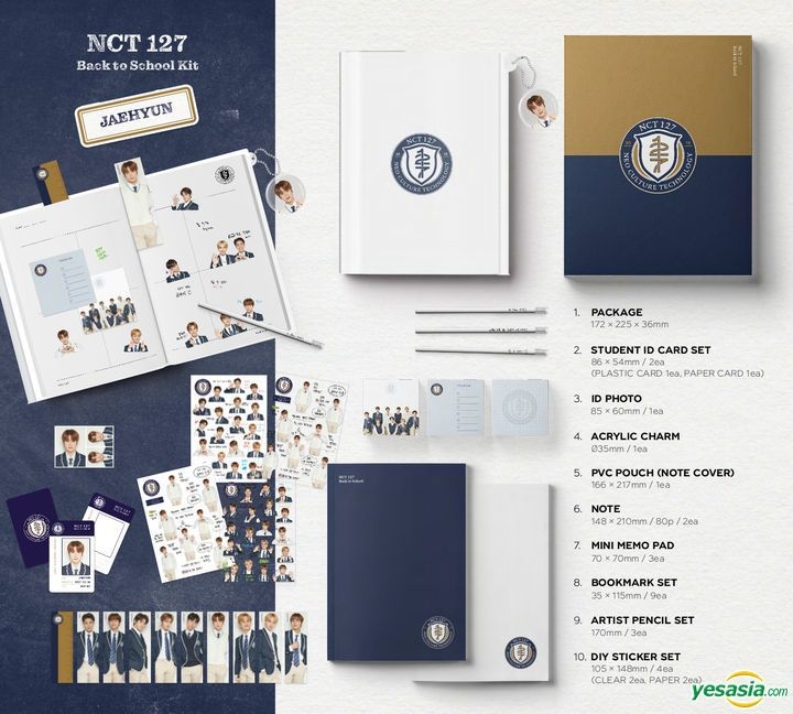 YESASIA: 2019 NCT 127 Back to School Kit (Jae Hyun) PHOTO/POSTER ...