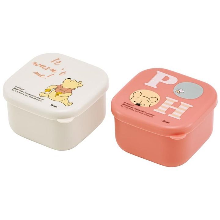 YESASIA: Winnie the Pooh Mini Food Storage Container (2 Pieces Set ...