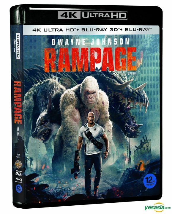 YESASIA: Rampage (4K Ultra HD + 3D + 2D Blu-ray) (3-Disc) (First Press Limited Edition) (Korea ...