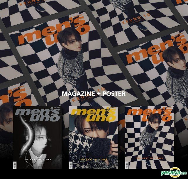 YESASIA: men's uno Hong Kong December 2021 (3 Magazines + Orange Logo Poster) (Keung To Cover ...