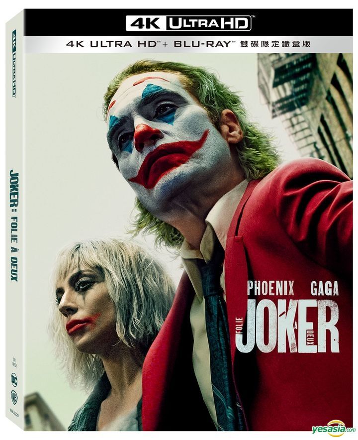 YESASIA: Joker: Folie A Deux (2024) (4K Ultra HD + Blu-ray) (Steelbook Edition) (Taiwan Version ...