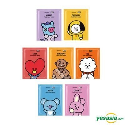 YESASIA: BTS BT21 Face Point Mask Set (Mang): Point Mask 20ml x 4pcs ...