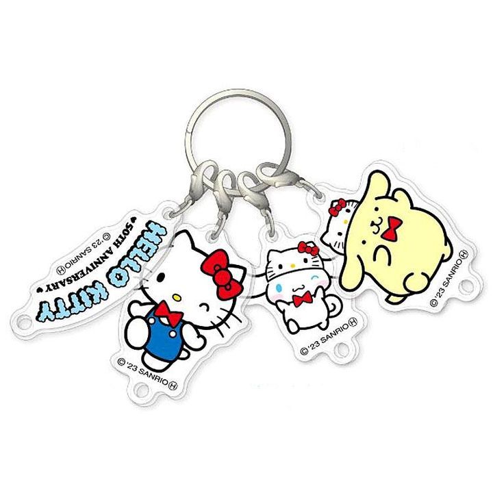 YESASIA: Hello Kitty 50th Acrylic Key Holder (Kitty & Pompompurin ...