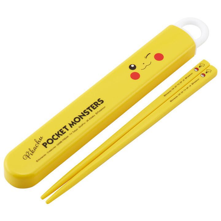 YESASIA: Image Gallery - Pokemon Chopsticks with Case 16.5cm (Pikachu Face)