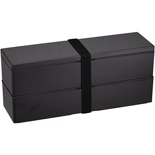 YESASIA: Hakoya 2-Tier Slim Lunch Box 840ml (GRAIN/Black) - Hakoya - Lifestyle & Gifts - Free ...
