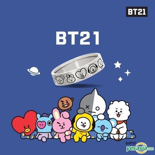 YESASIA: BT21 X OST - All Character Silver Ring (No. 8) Celebrity Gifts ...