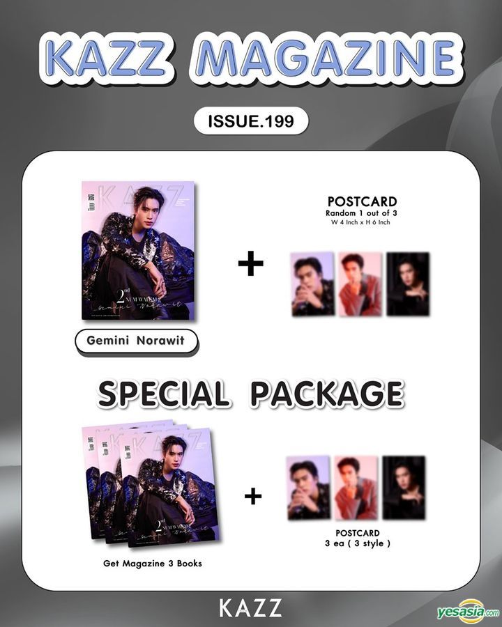 YESASIA: Thai Magazine: KAZZ Vol. 199 - Num Wai Sai 2023 - Gemini (Special Package) MALE STARS ...