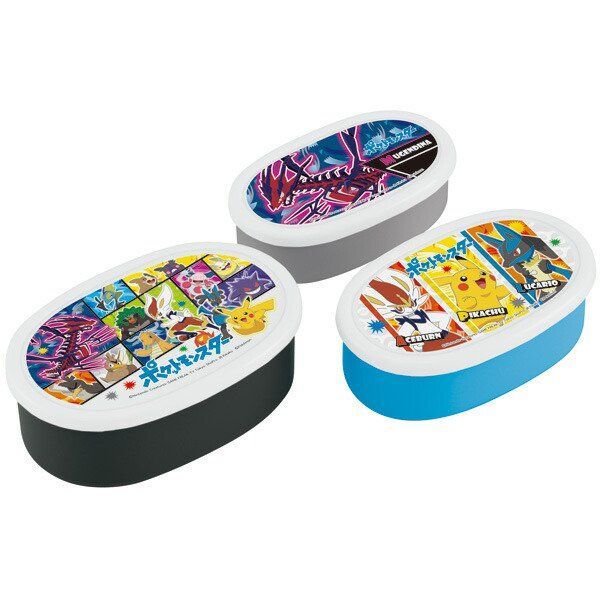 YESASIA: Pokemon Oval Seal Food Container Set (3 Pieces) - Skater ...