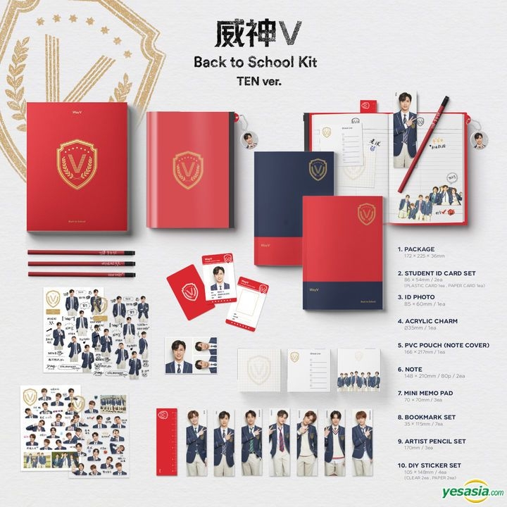 YESASIA: 2019 WayV Back to School Kit (Ten) GROUPS,Celebrity Gifts ...
