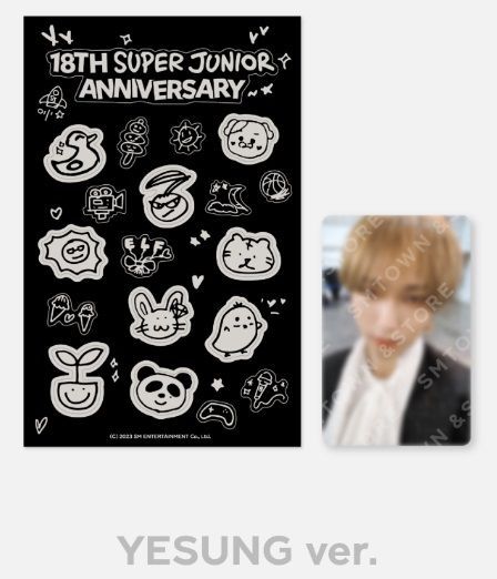 YESASIA: Super Junior 18th Anniversary GLOW-IN-THE-DARK STICKER & Photo ...