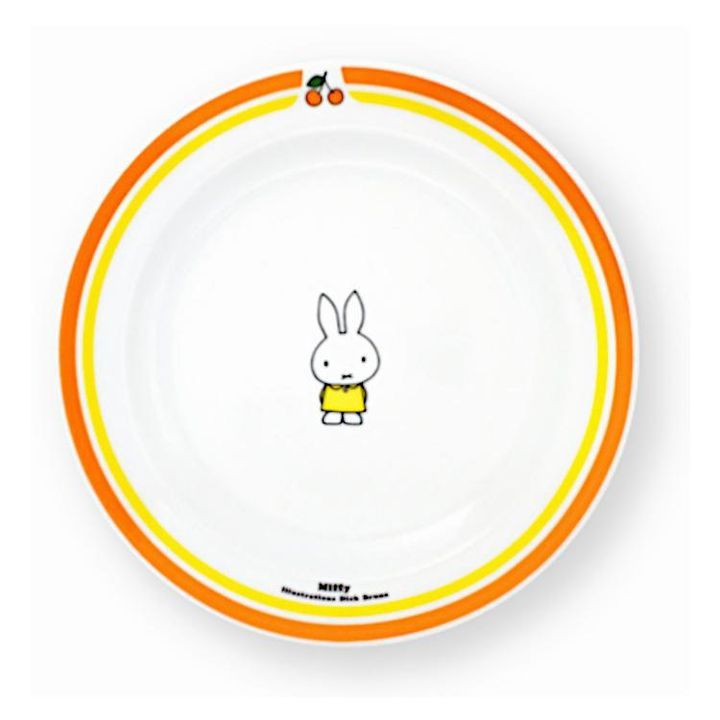 YESASIA: Miffy Ceramic Plate (Retro Cafe Series) (Cherry) - Kanesho ...