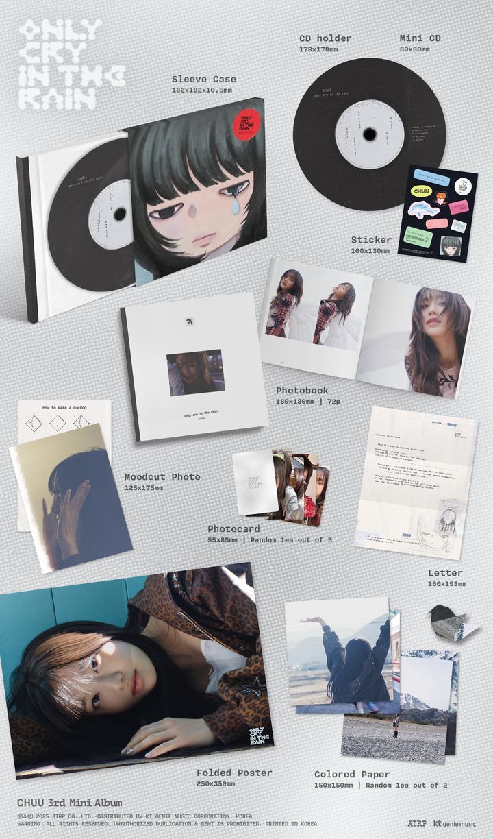 YESASIA: CHUU Mini Album Vol. 3 - Only cry in the rain (Random Version ...