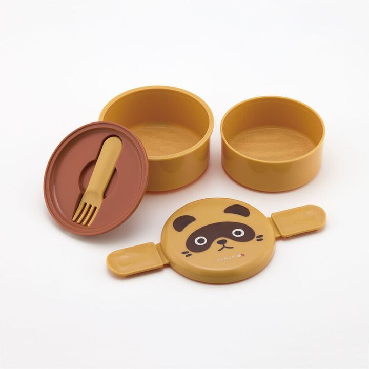 YESASIA: TANUKI Round Food Box 500ml (with Fork) - Skater - Lifestyle ...