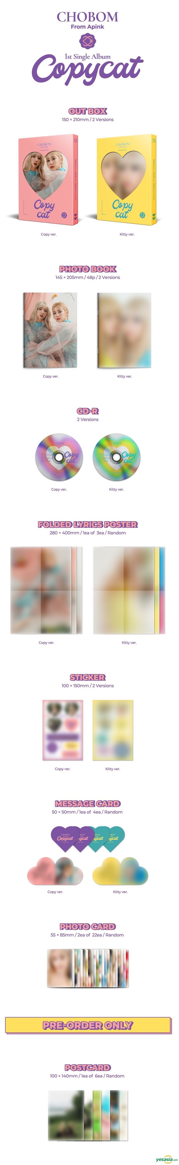 YESASIA: Apink: ChoBom Single Album Vol. 1 - Copycat (Copy Version) CD ...