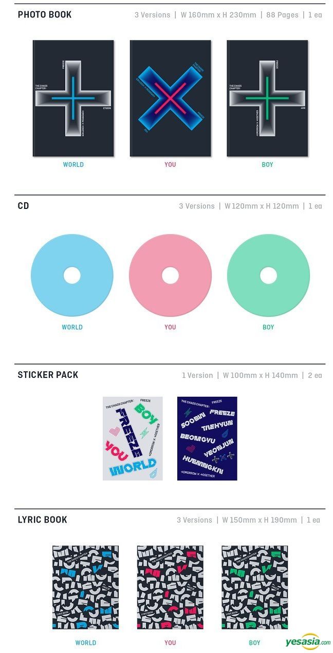 YESASIA : TXT Vol. 2 - THE CHAOS CHAPTER : FREEZE (WORLD Version) 鐳射唱片 ...