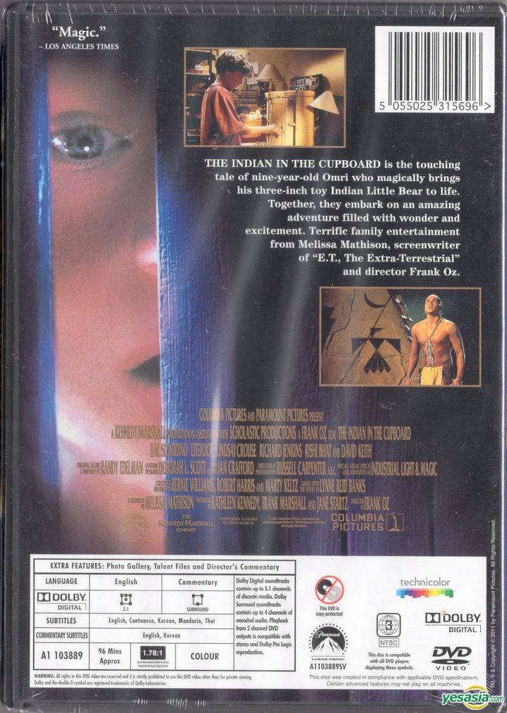 YESASIA: The Indian In The Cupboard (1995) (DVD) (Kam & Ronson Version ...