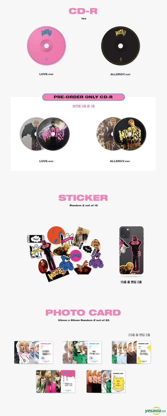 YESASIA: WOODZ Mini Album Vol. 2 - WOOPS! (Random Version) + Random ...