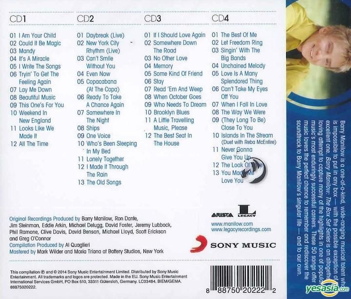YESASIA: The Box Set Series (4CD) (EU Version) CD - Barry Manilow, Sony ...