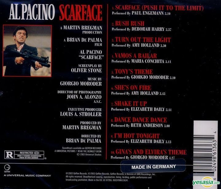 YESASIA : Scarface Msuic From The Original Motion Picture Soundtrack ...