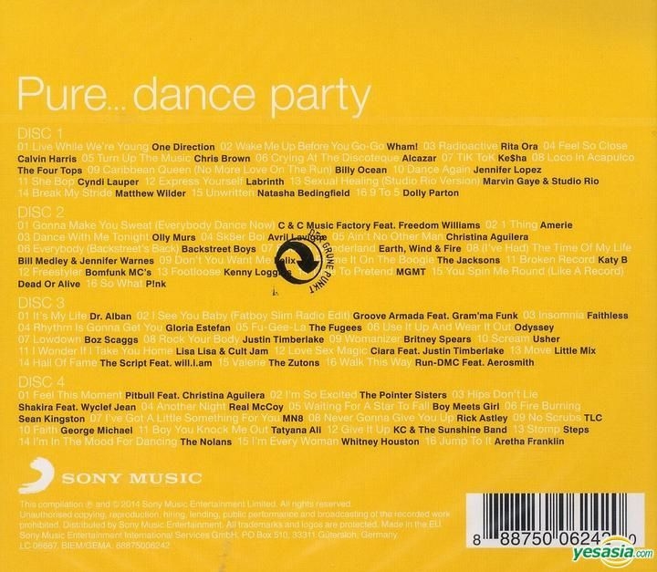 YESASIA: Pure... dance party (4CD) (EU Version) CD - Various Artists ...