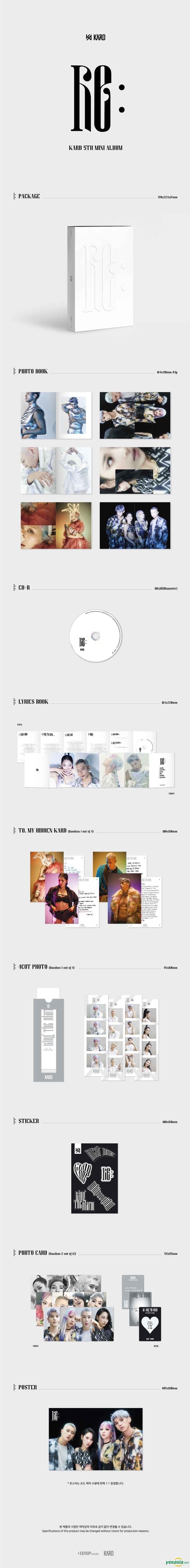 YESASIA: KARD Mini Album Vol. 5 - Re: + Folded Poster Music - KARD, DSP ...