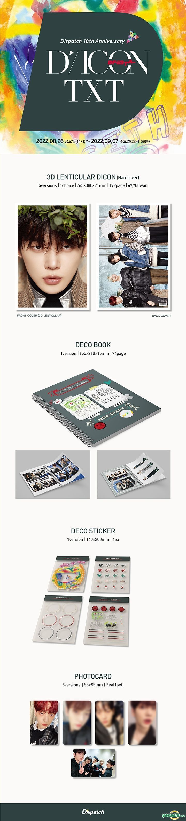 YESASIA: Dispatch 10th Anniversary DICON D’FESTA TXT : 05 HUENINGKAI ...