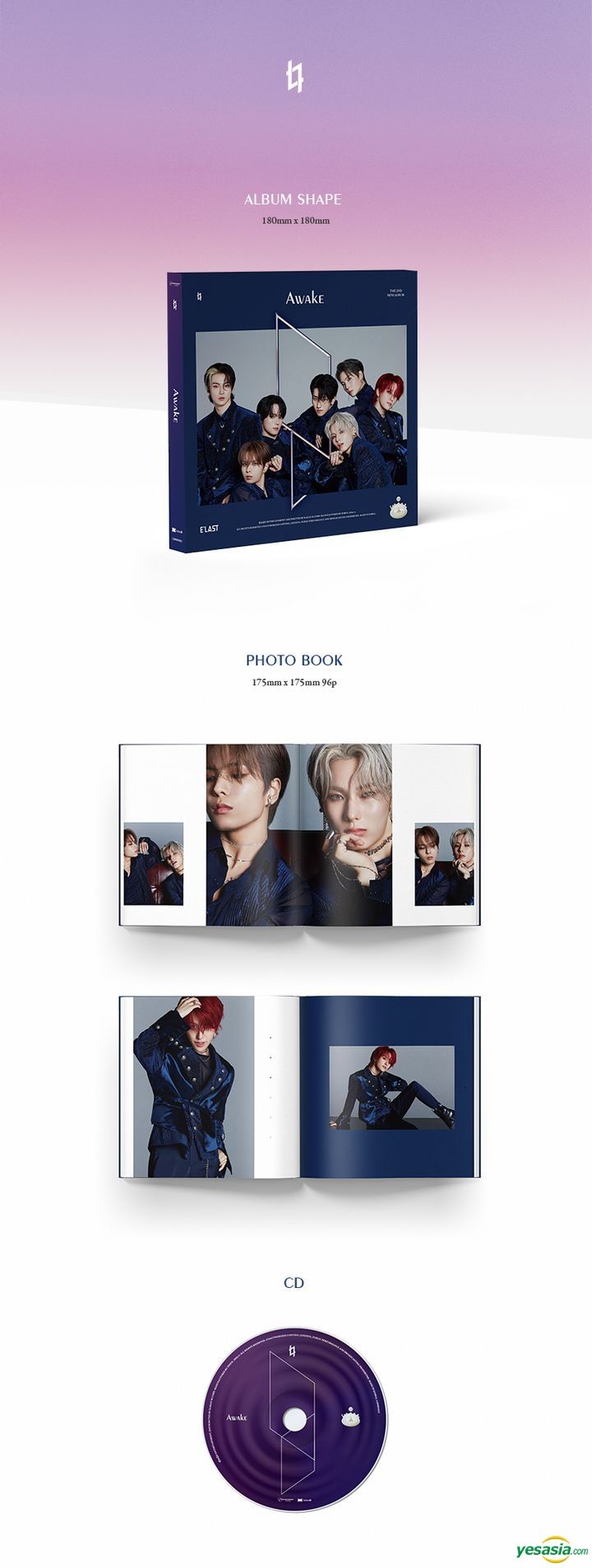 YESASIA: E'LAST Mini Album Vol. 2 - AWAKE (Navy Version) Music - E'LAST ...