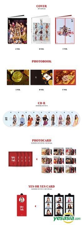 YESASIA: TWICE Mini Album Vol. 6 - YES OR YES (Random Version) + Random Poster in Tube + Random ...