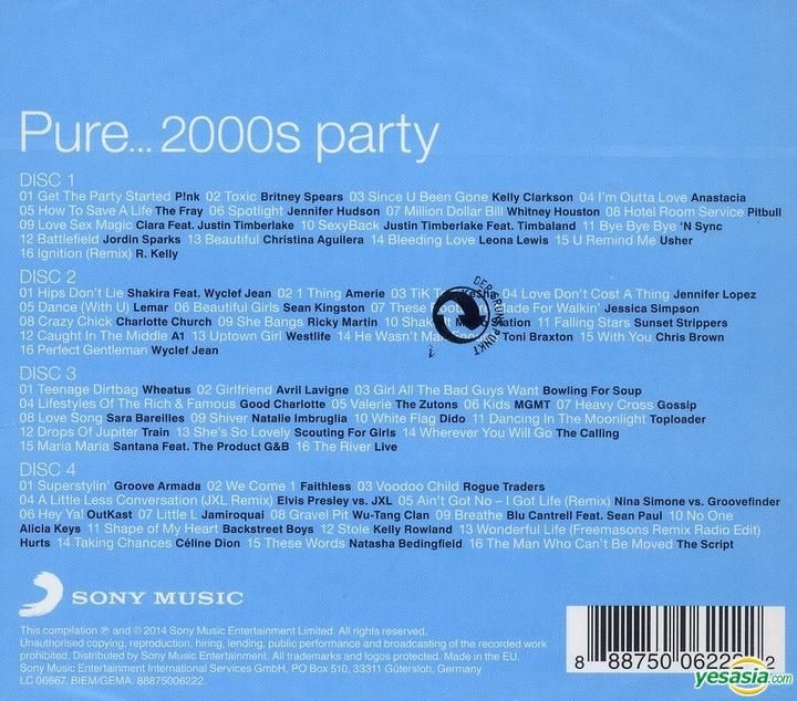 YESASIA: Pure... 2000s party (4CD) (EU Version) CD - Various Artists ...