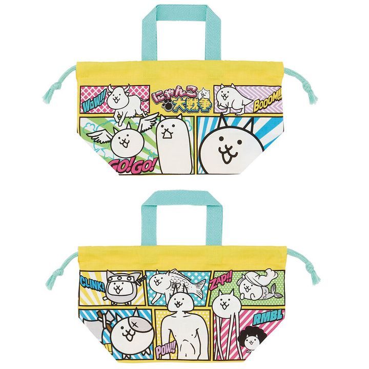 YESASIA: Nyanko Daisensou Drawstring Lunch Bag - Skater - Lifestyle & Gifts - Free Shipping